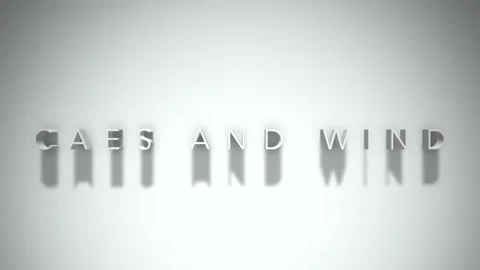 caes and wind 3D title animation white t... | Stock Video | Pond5