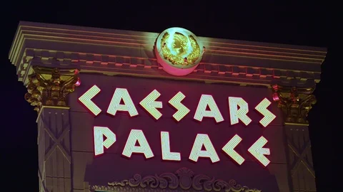 Caesars Palace sign 1 | Stock Video | Pond5