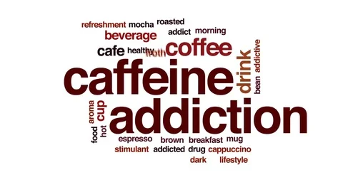 Caffeine addiction animated word cloud, ... | Stock Video | Pond5
