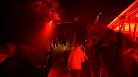 Caged monster tries to grab a passing ma... | Stock Video | Pond5