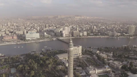 CAIRO, EGYPT - 12 Jan 2024: Aerial view ... | Stock Video | Pond5