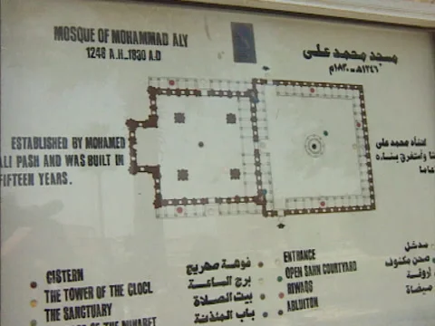 Cairo Muhammad Ali Mosque maps | Stock Video | Pond5