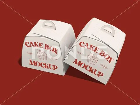 Cake Box Mockup ~ PSD Photoshop Template #302535554 | Pond5