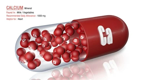 Calcium - Animated Mineral Capsule Conce... | Stock Video | Pond5