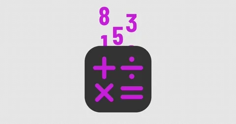 calculator 2d animated icon in two color... | Stock Video | Pond5