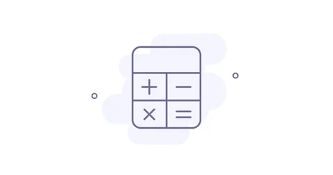 calculator 2d animated outline icon | Stock Video | Pond5