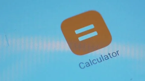 Calculator App Icon Launching On Smartph... | Stock Video | Pond5