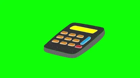 calculator hand drawn green screen. floa... | Stock Video | Pond5