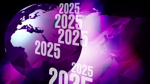 Calendar 2025 dynamic and elegant world ... | Stock Video | Pond5