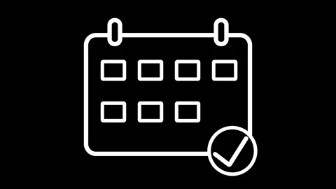 Calendar with Check Mark icon animated o... | Stock Video | Pond5