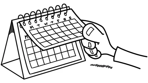 calendar checking sketch and 2d animatio... | Stock Video | Pond5