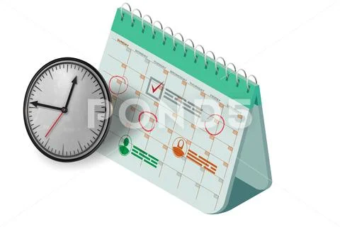 Calendar concept for planning purposes - 3d rendering: Royalty Free ...