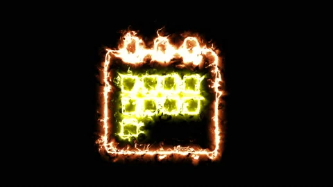 Calendar date sign, silhouette in glowin... | Stock Video | Pond5