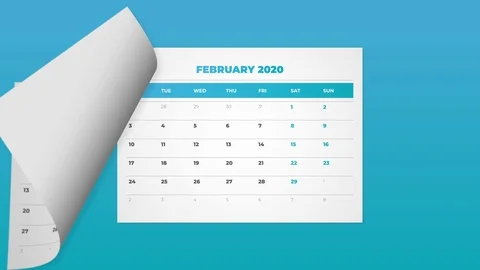 Calendar Flipping Pages. 4K Animation | Stock Video | Pond5
