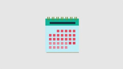 calendar icon motion graphics animation ... | Stock Video | Pond5