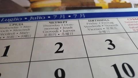 The calendar is paper. Days of the calen... | Stock Video | Pond5