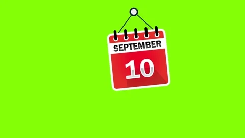 Calendar Pendulu Animation - September 1... | Stock Video | Pond5