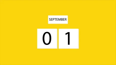 calendar september 1 on autumn backgroun... | Stock Video | Pond5