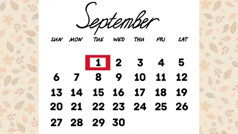 calendar for September | Stock Video | Pond5