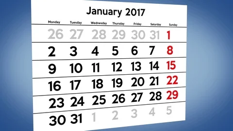 Year Calendar Stock Footage ~ Royalty Free Stock Videos | Pond5