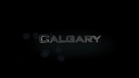 Calgary 3D title word made with metal an... | Stock Video | Pond5