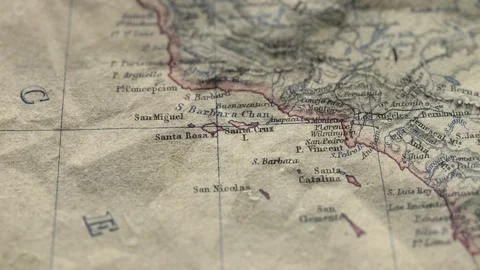 California Old Paper Map USA, Slider Sho... | Stock Video | Pond5