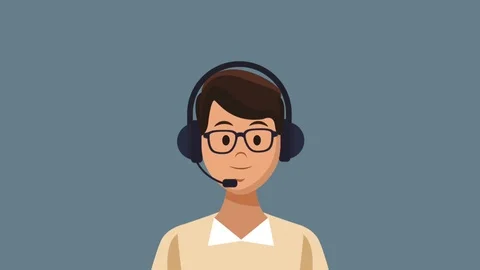 Call Center Agent Animated
