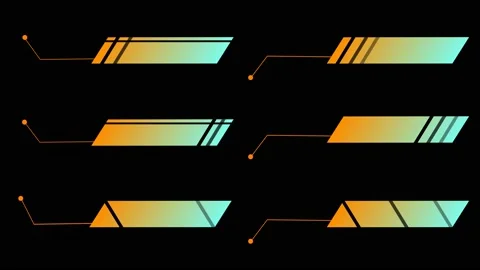 Call out orange and aqua tone HUD elemen... | Stock Video | Pond5