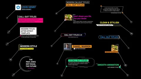 Call out titles 2.0 ~ After Effects Project #125595152