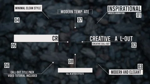 Call Out Titles ~ After Effects Project #254436671 | Pond5