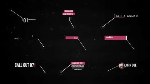 After Effects Template: Call Outs Titles #249313789 | Pond5