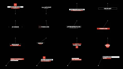 Call Outs Unique ~ After Effects Project #220882763 | Pond5