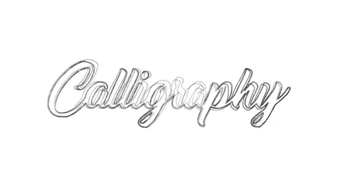 Calligraphy Animation Text Alpha Channel | Stock Video | Pond5