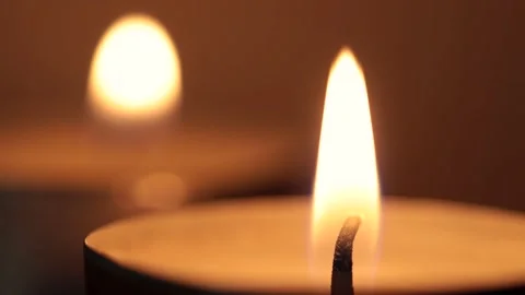 Calm candle flame slowly moving, macro s... | Stock Video | Pond5