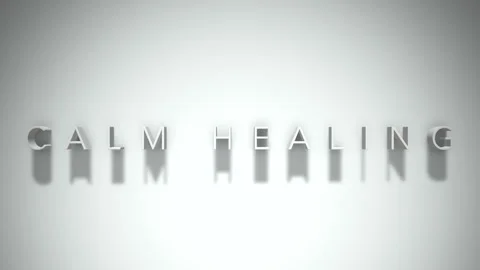 calm healing 3D title animation white te... | Stock Video | Pond5