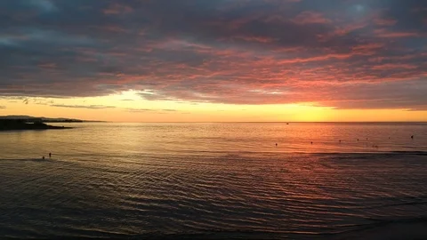 A calm morning and beautiful sunrise giv... | Stock Video | Pond5