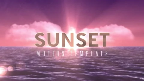 Calm Ocean Sunset Title ~ After Effects Template #169516446