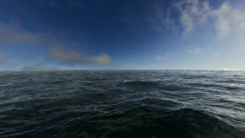 Calm Sunset Ocean Background Loop 4K 01 | Stock Video | Pond5