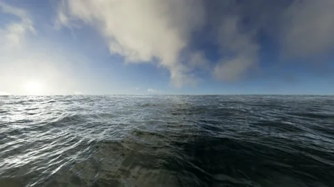 Calm Sunset Ocean Background Loop 4K 02 | Stock Video | Pond5