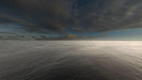 Calm Sunset Ocean Background Loop | Stock Video | Pond5