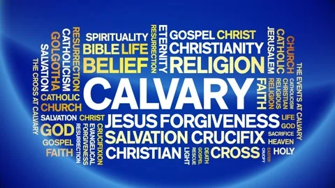 Calvary animated word cloud,animation ta... | Stock Video | Pond5