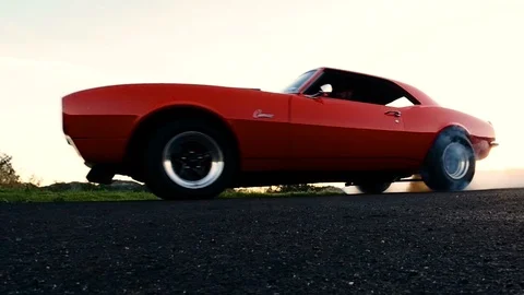 A Camaro Muscle Car Burn Out Tons of Smo... | Stock Video | Pond5