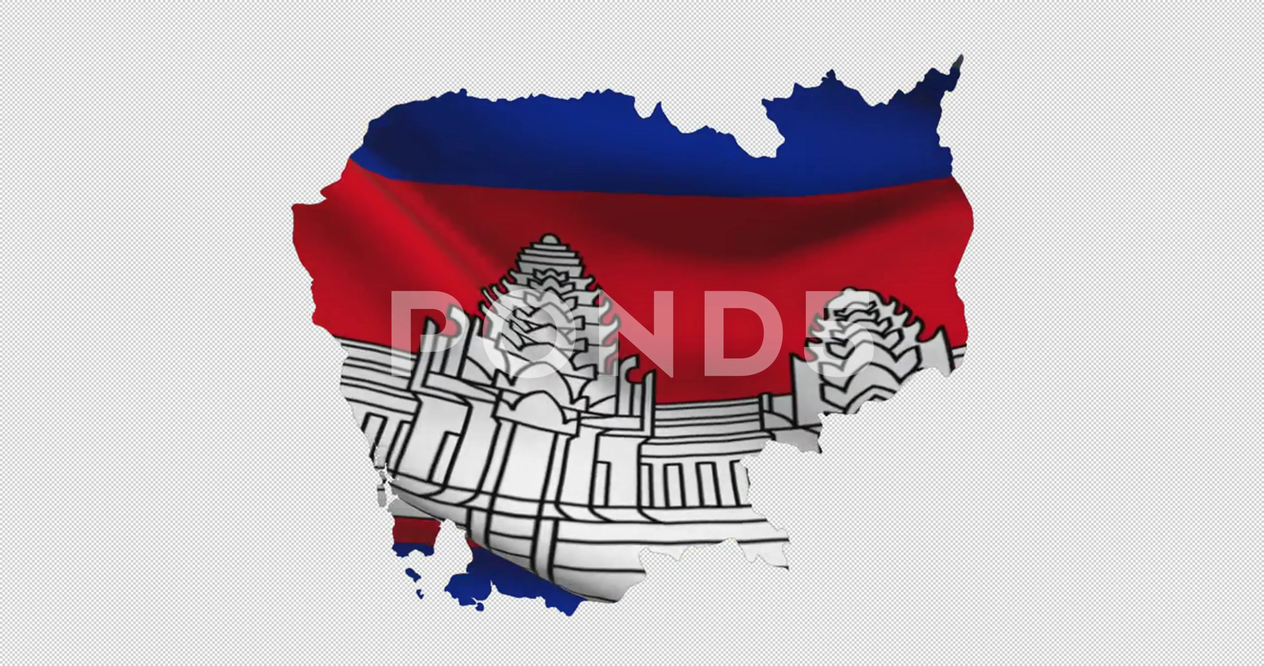 Cambodian Flag Outline