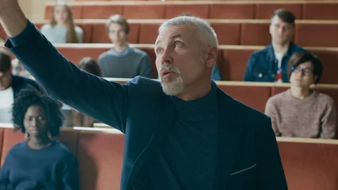 Camera Facing Class: Prominent Professor... | Stock Video | Pond5