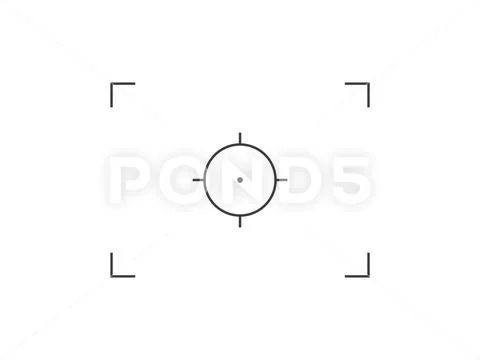 Camera focus target vector illustration on white background. Photo ...