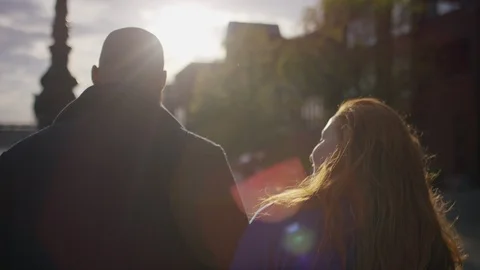 Camera follows behind a young diverse co... | Stock Video | Pond5