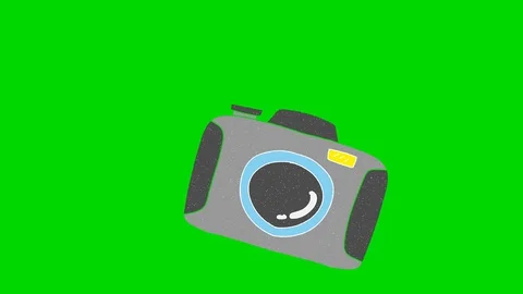 camera hand drawn green screen. floating... | Stock Video | Pond5