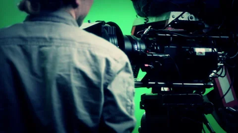 a camera man on a movie set | Stock Video | Pond5