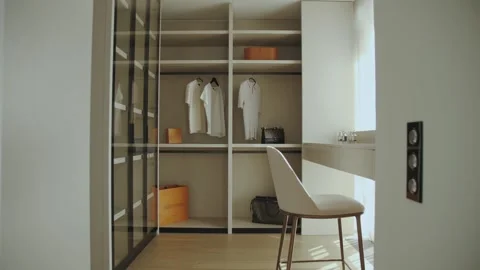 Camera move forward to dressing room wit... | Stock Video | Pond5