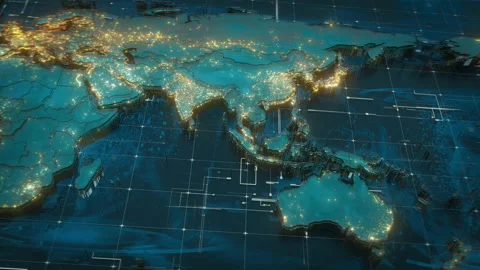 Camera movement through 3D space with a ... | Stock Video | Pond5